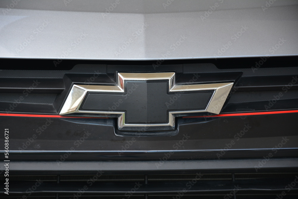Chevrolet tracker suv emblem at sportsline magazine car show in Quezon ...