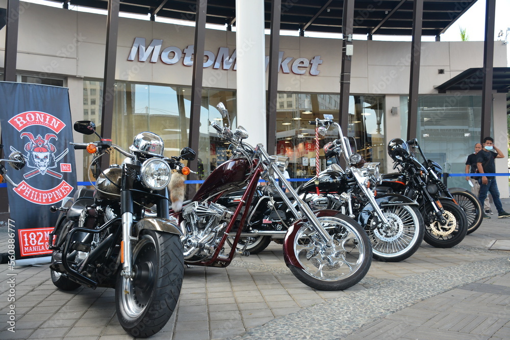 Harley davidson motorcycle displays at sportsline magazine car show in ...