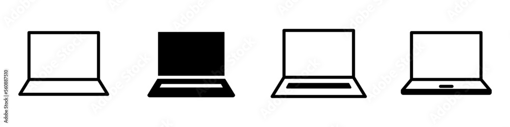 Conjunto de iconos de ordenador. Laptop, computadora. Concepto de ...