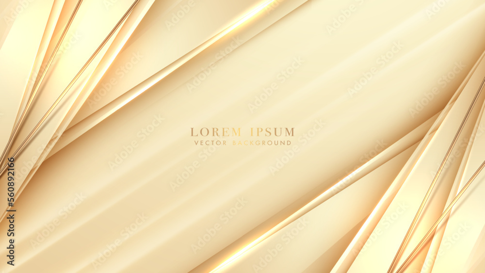 Luxury abstract gold background with diagonal golden line and glowing ...