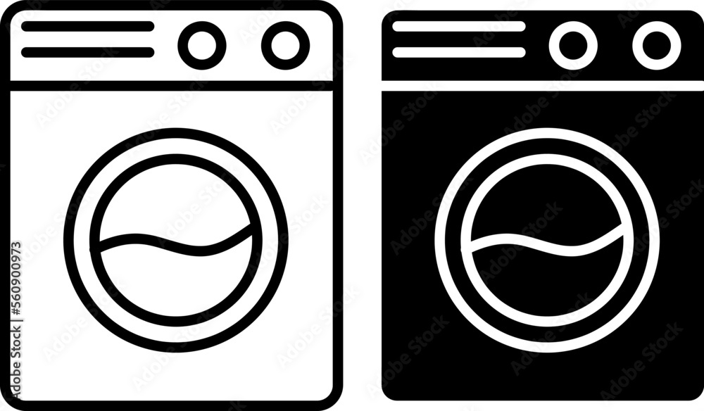 Washing machine icon sign vector,Symbol, logo illustration on white ...