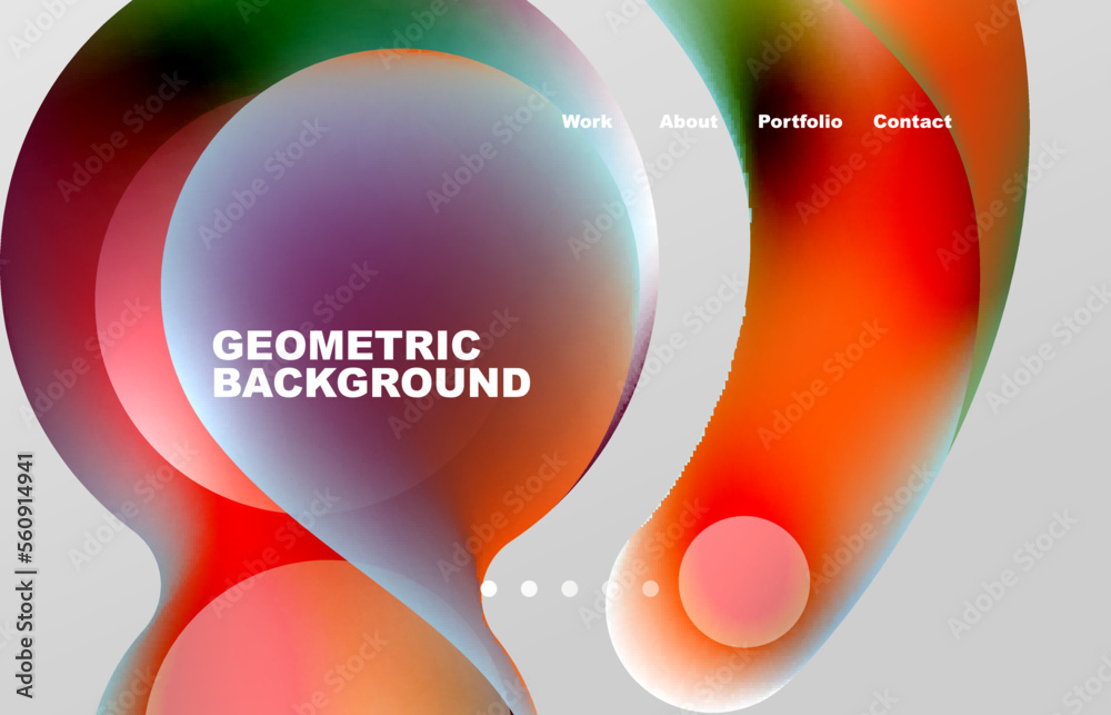 Abstract liquid background for your landing page design. Web page for ...
