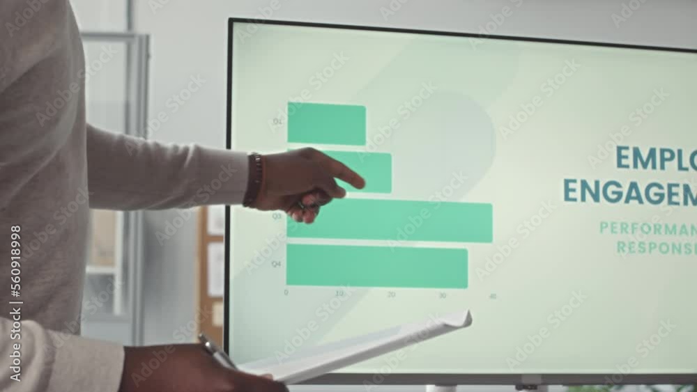 Cropped shot of unrecognizable African American man pointing at ...