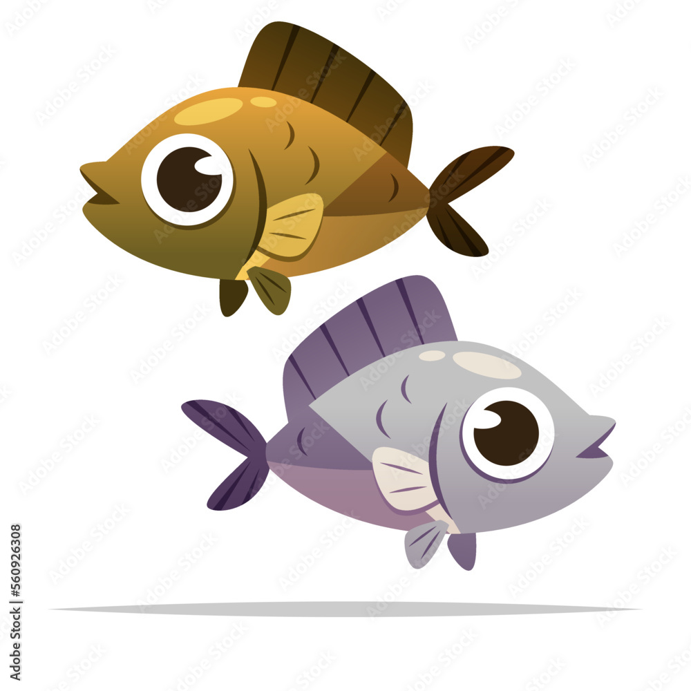 Cartoon carp fish vector isolated illustration Stock Vector | Adobe Stock
