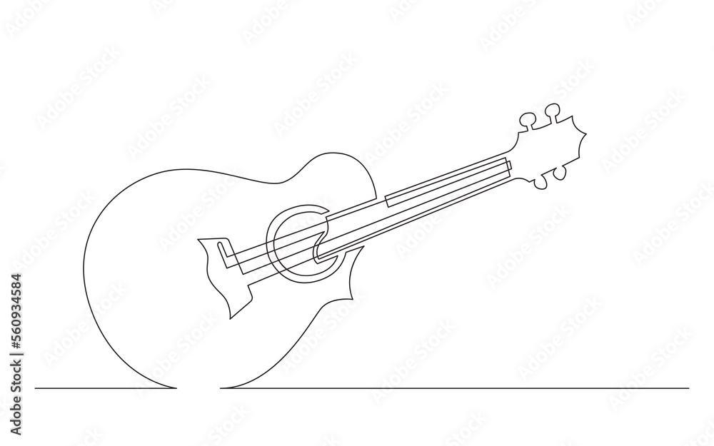 continuous line drawing concert ukulele with cutaway - PNG image with ...