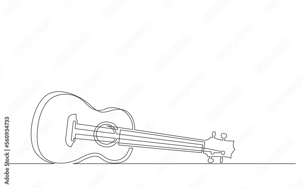 continuous line drawing ukulele - PNG image with transparent background ...