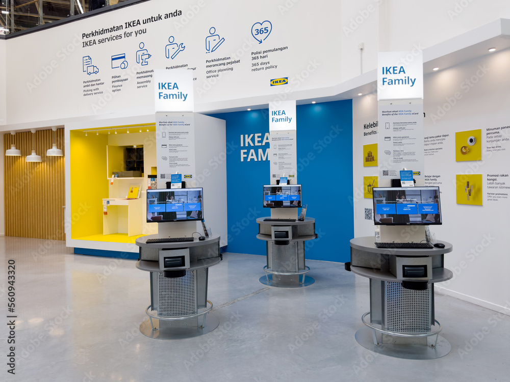 PENANG, MALAYSIA - NOV 22, 2022: IKEA Family self service kioks in IKEA ...