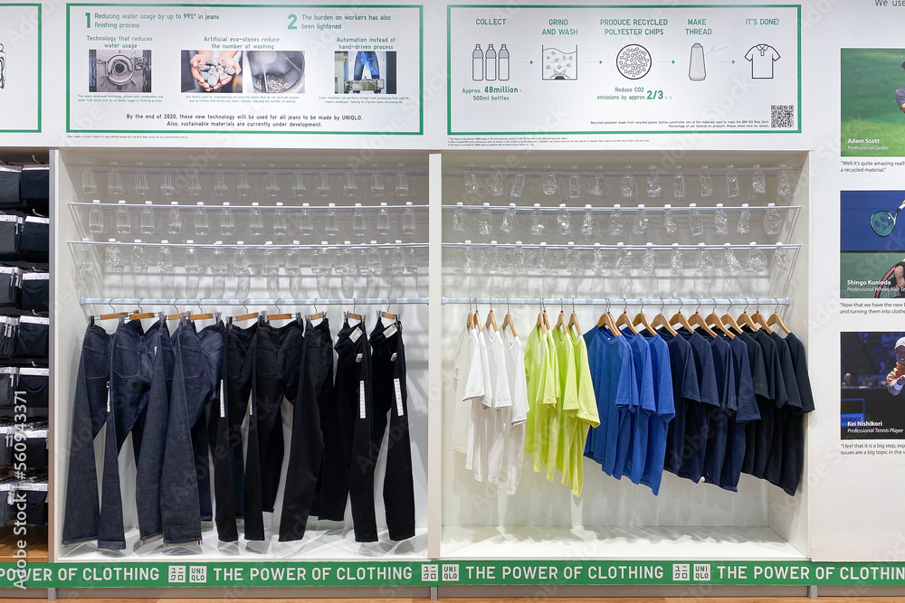 PENANG, MALAYSIA - JUN 29, 2022: Uniqlo go green recycle area that ...