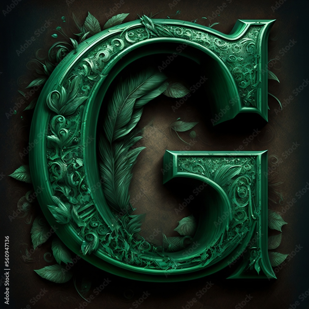 Letter G: Green Stock Illustration | Adobe Stock