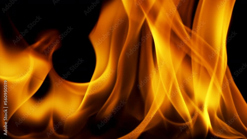 Video „Burning fire. Bonfire. Closeup of flames burning slow motion ...