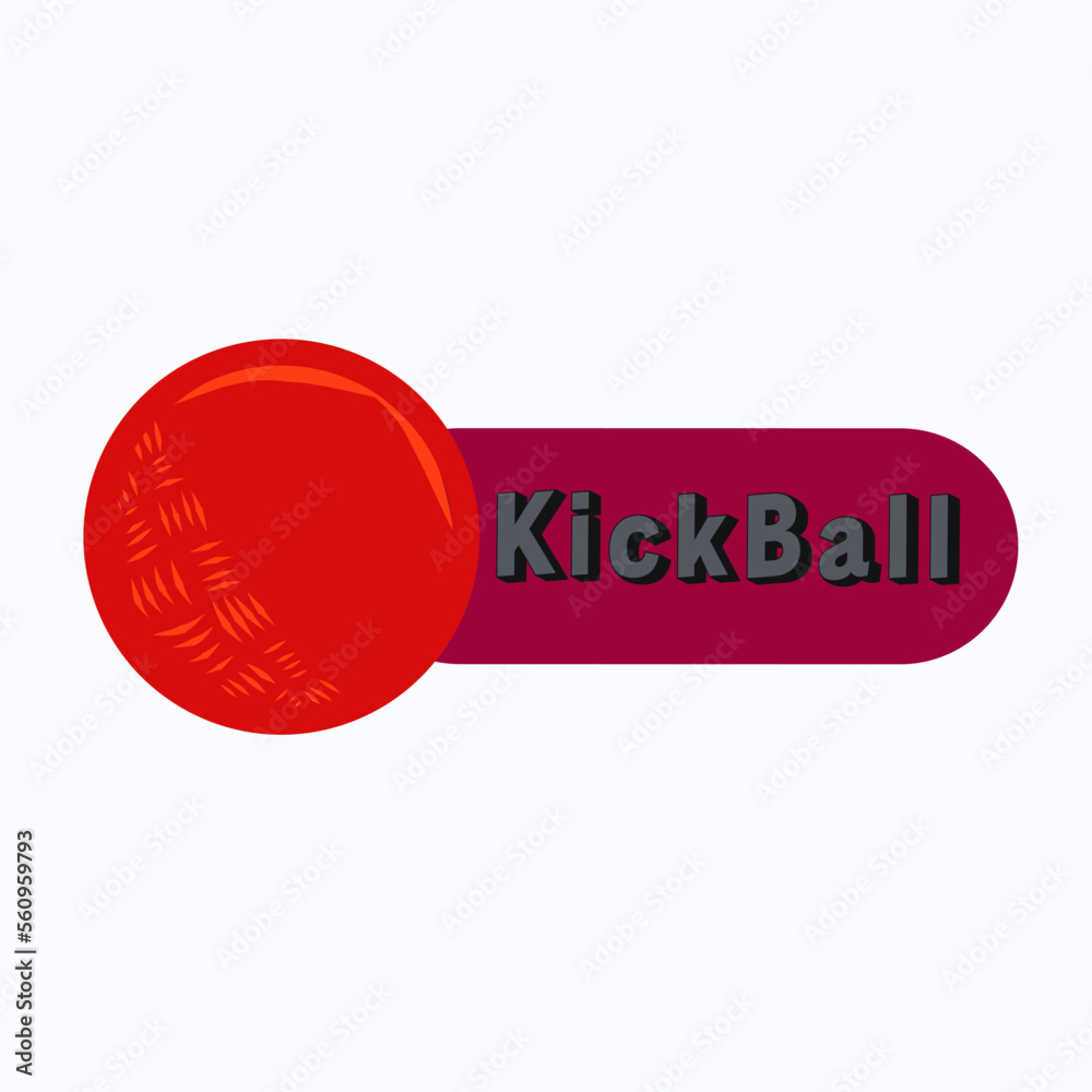 kickball logo vector with a modern theme Stock Vector | Adobe Stock