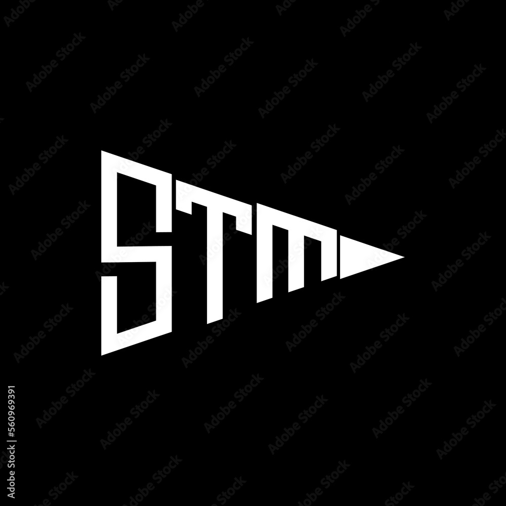 STM letter logo design. STM creative initials monogram vector letter ...