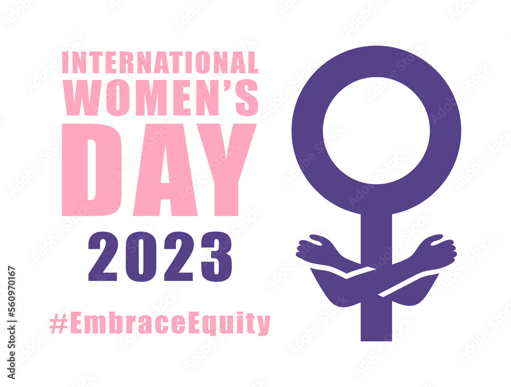 International Womens Day Concept Poster Embrace Equity Woman
