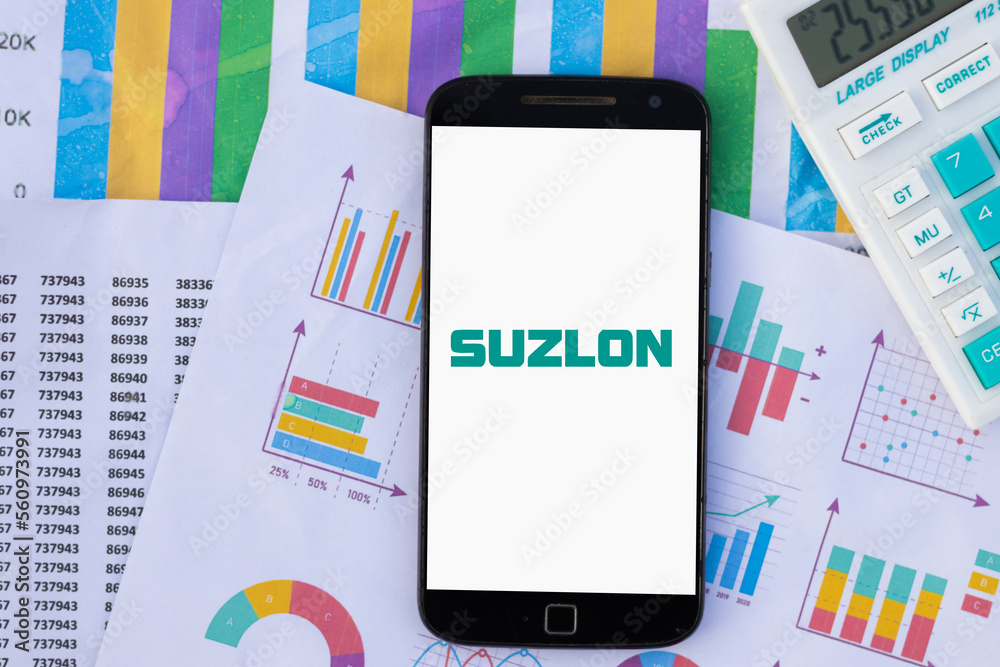 Suzlon energy stock share chart graph Stock Photo | Adobe Stock