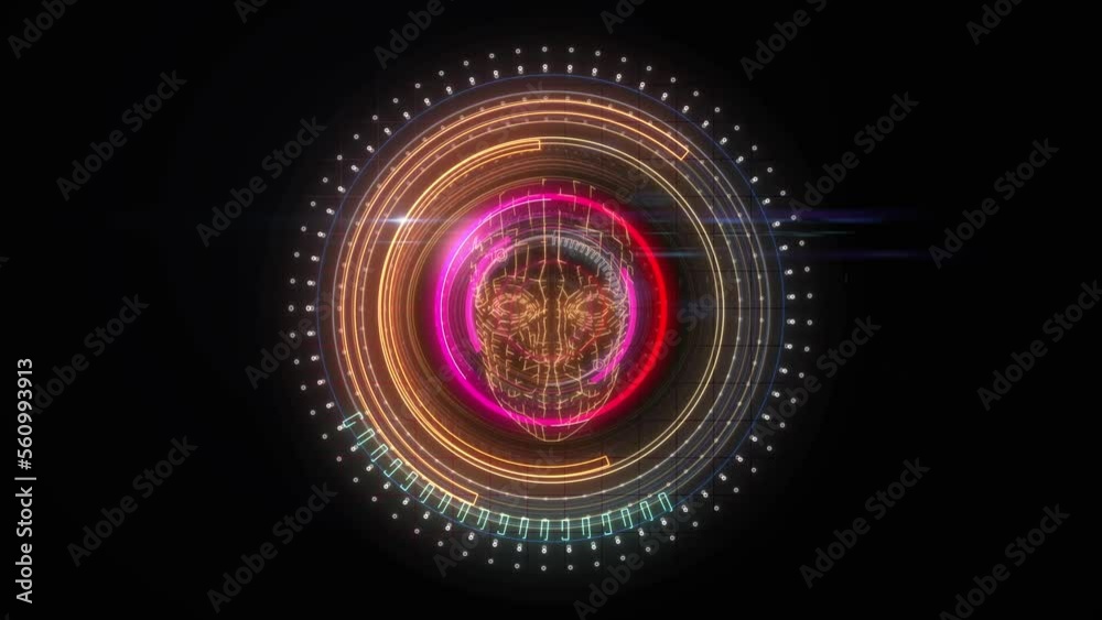 An animation of a graphical user interface or a head-up display ...