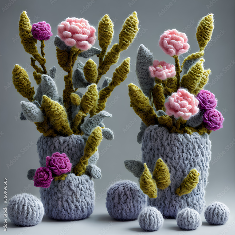 ภาพประกอบสต็อก Generative AI. Handcraft inspiration from cute and ...