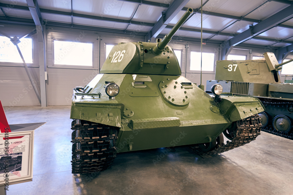 Kubinka, Moscow region, Russia - November 13, 2022: Soviet light tank T ...