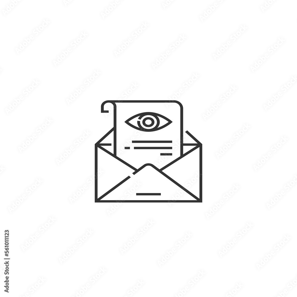 check mail icon illustration sign solid art icon isolated on white ...