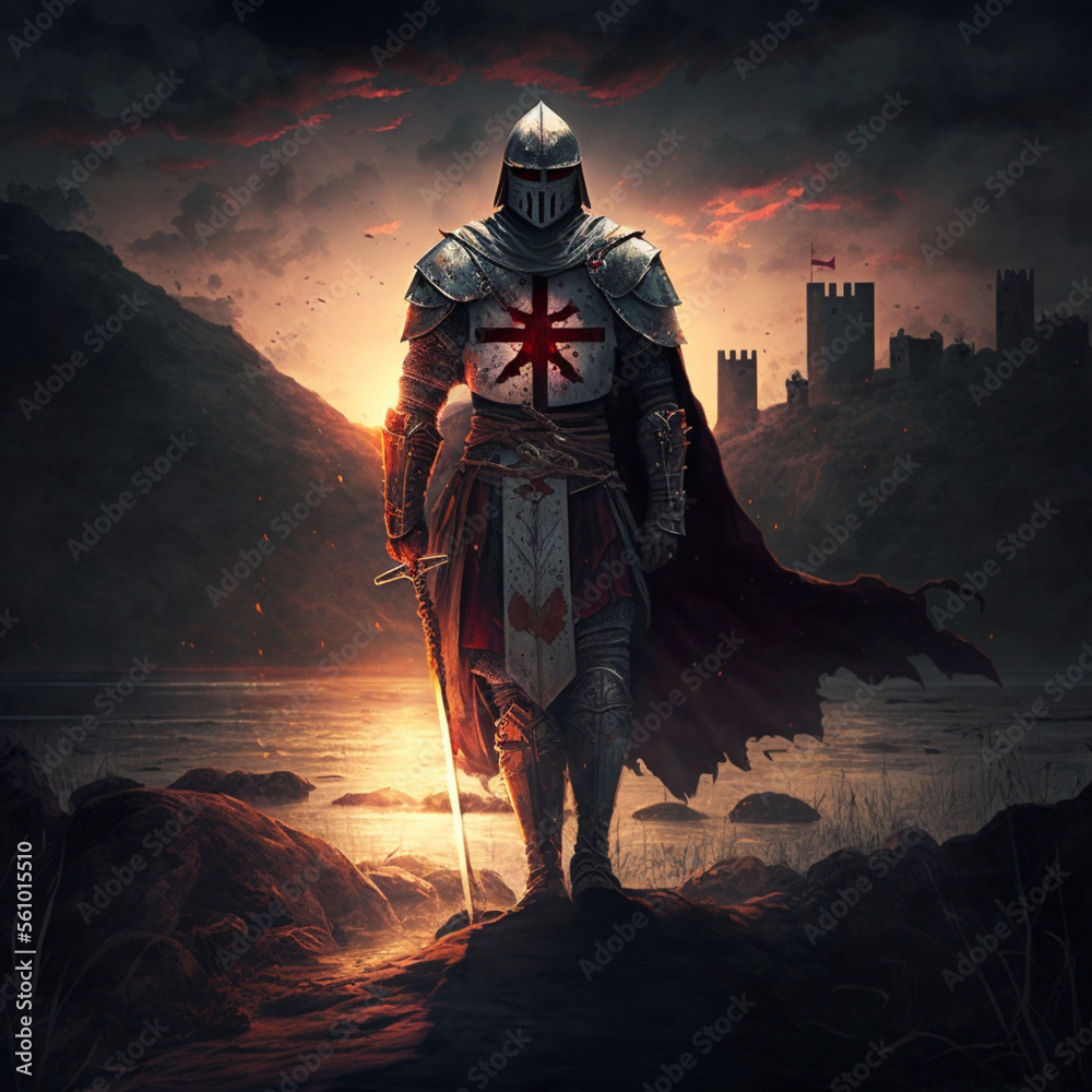 Templar Warrior, Generative AI ilustração do Stock | Adobe Stock Templar Warrior, Generative AI ilustração do Stock | Adobe Stock