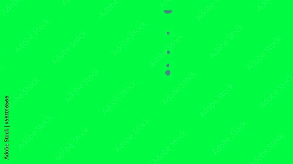 (Green screen animation) 2D cycle of dripping and falling water drops ...
