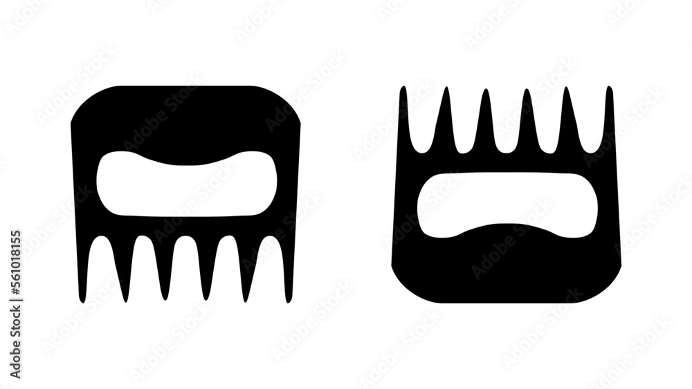 The best Meat Claws or meat shredder claw silhouette, isolated on white ...