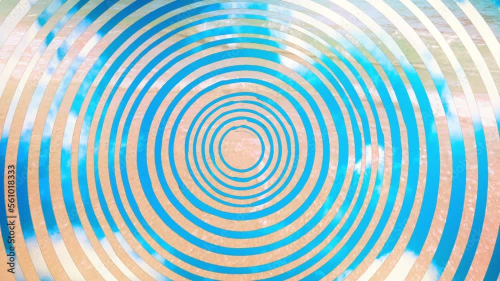 Vortex Sky Clouds Ocean Waves Surreal Motion Background. Surreal cloudy ...