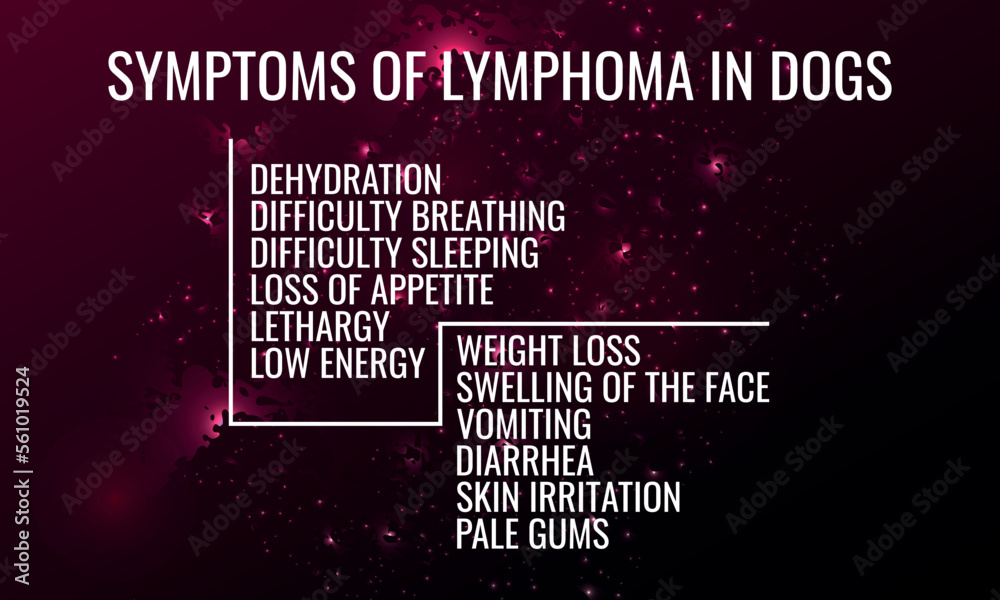 symptoms of Lymphoma IN dogs. Vector illustration for medical journal ...