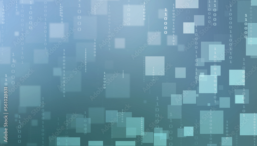 Binary Code Background, Digital Abstract technology background, flowing ...