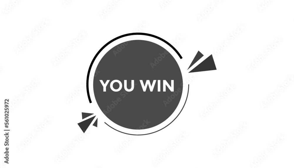 You win button web banner templates. Vector Illustration Stock Vector ...