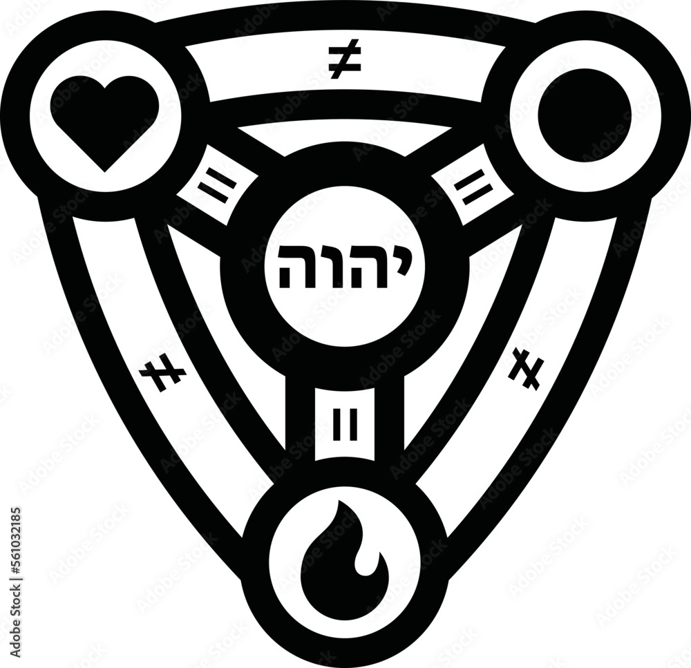 Shield of the Trinity Illustration symbols no text Father Heart Son ...