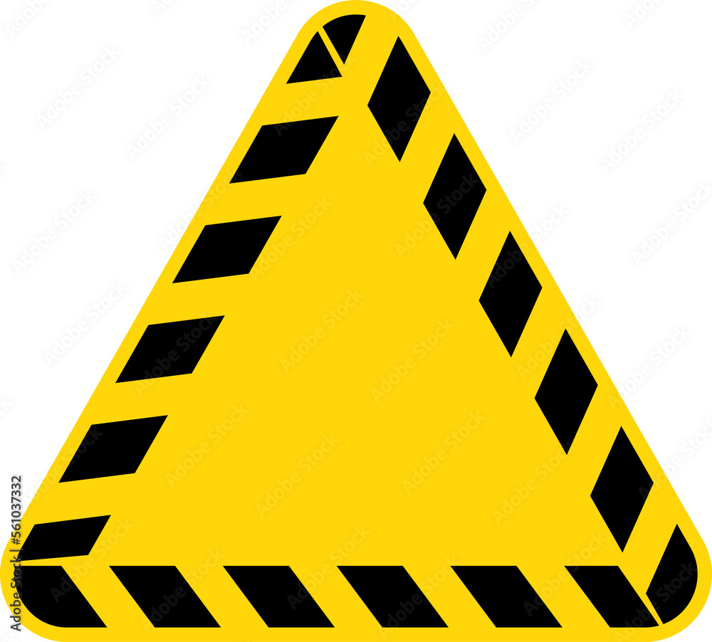 Ilustrace „Blank warning sign. Triangular warning sign with safety ...