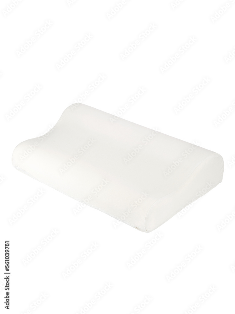 anatomical pillow made of foam material with memory effect, isolate on ...
