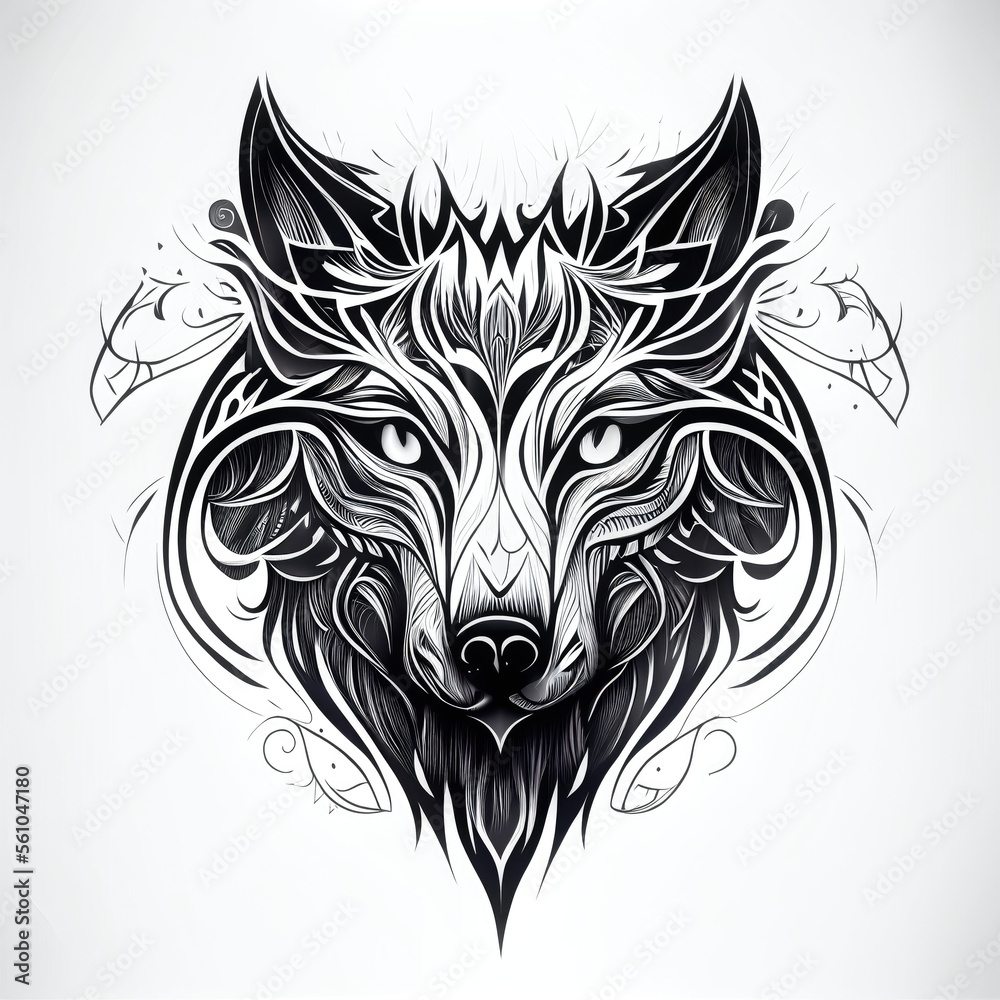 Simple Wolf Head Tattoos