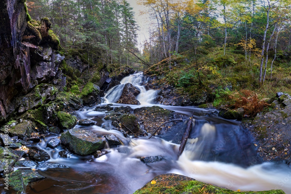 Hassafallen Stunning Waterfall in Rural wild Forest outside of ...