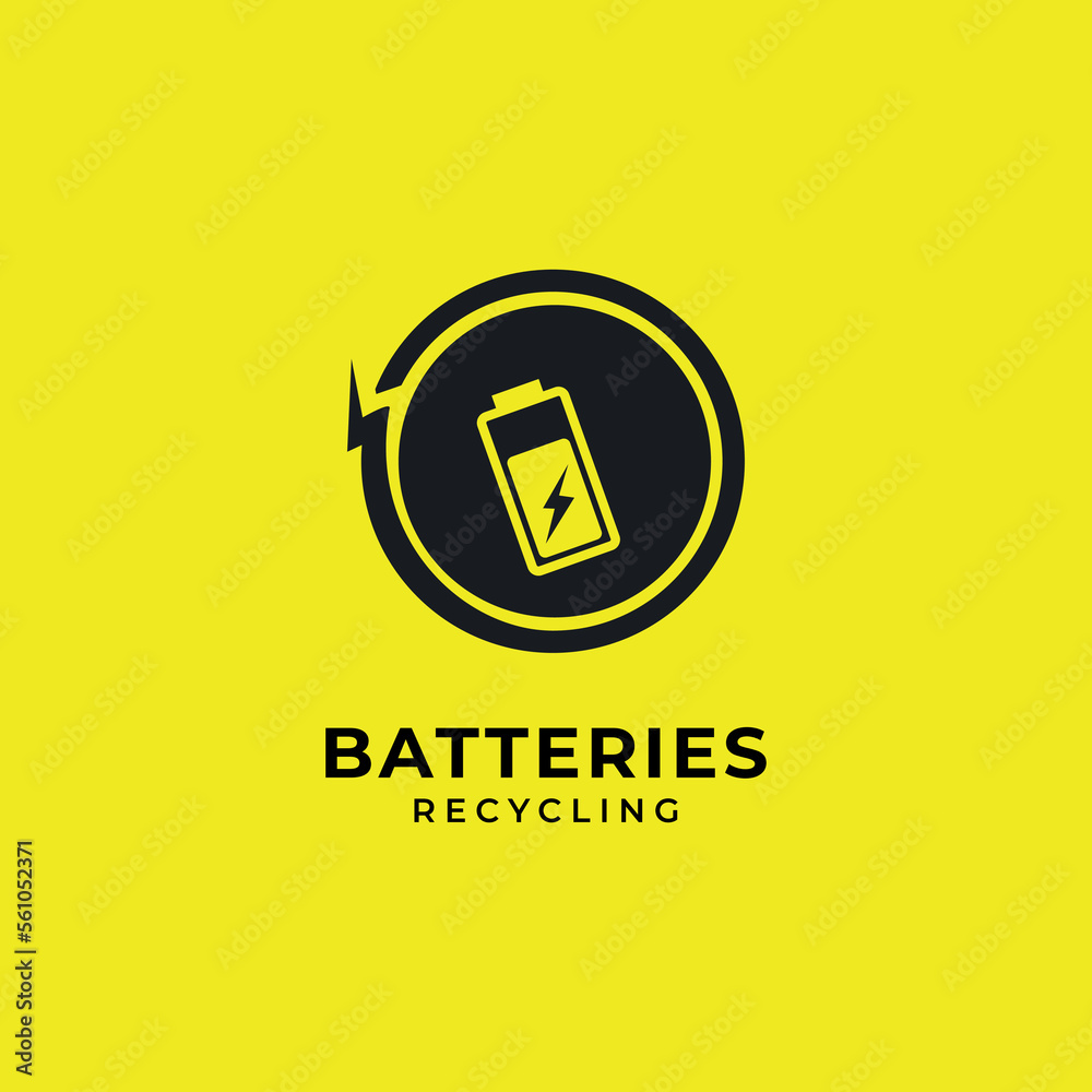 Power Battery Logo Design. Battery power and lightning bolt logo vector ...