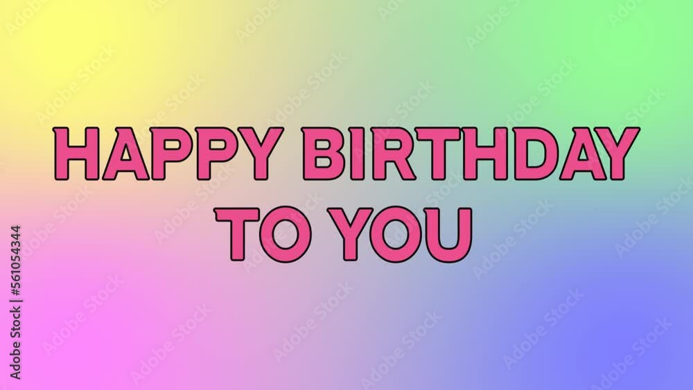 happy birthday text with gradient background Stock Video | Adobe Stock