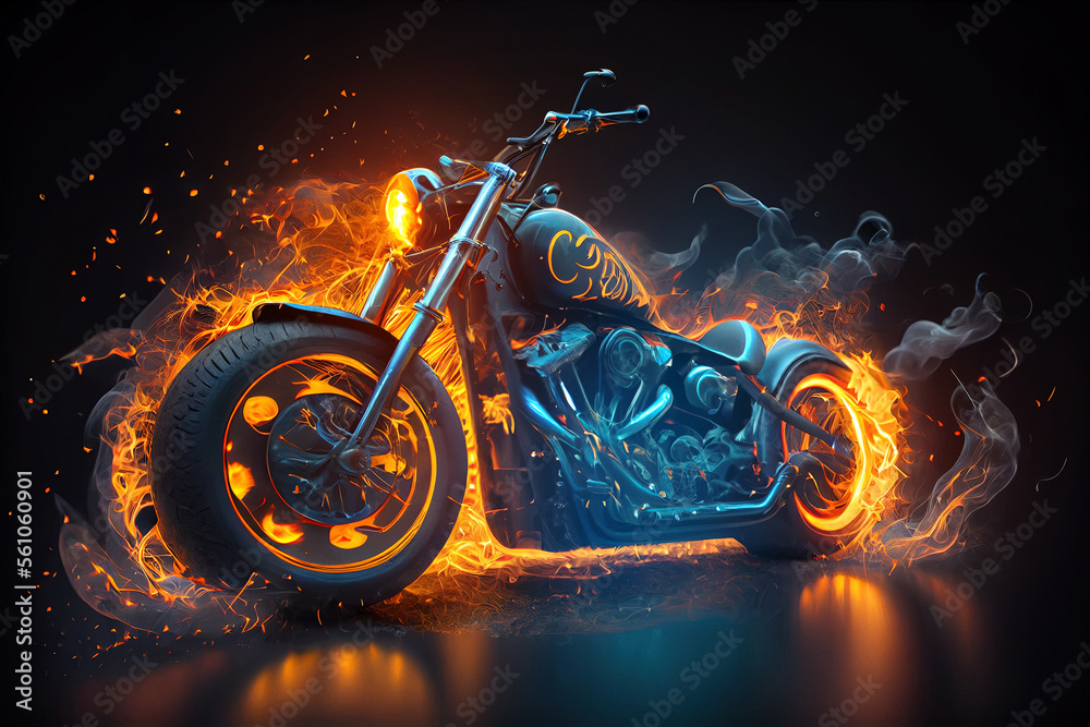 Burning Bike Wallpaper