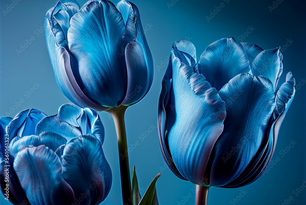 Blue Spring Flowers Background