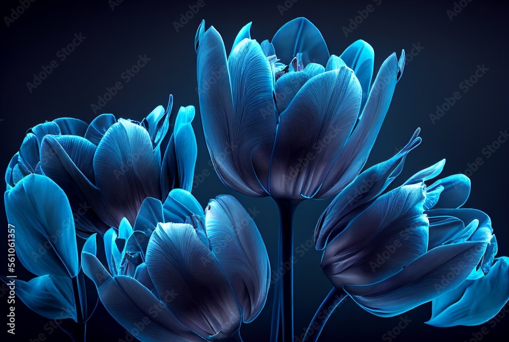 Blue Spring Flowers Background