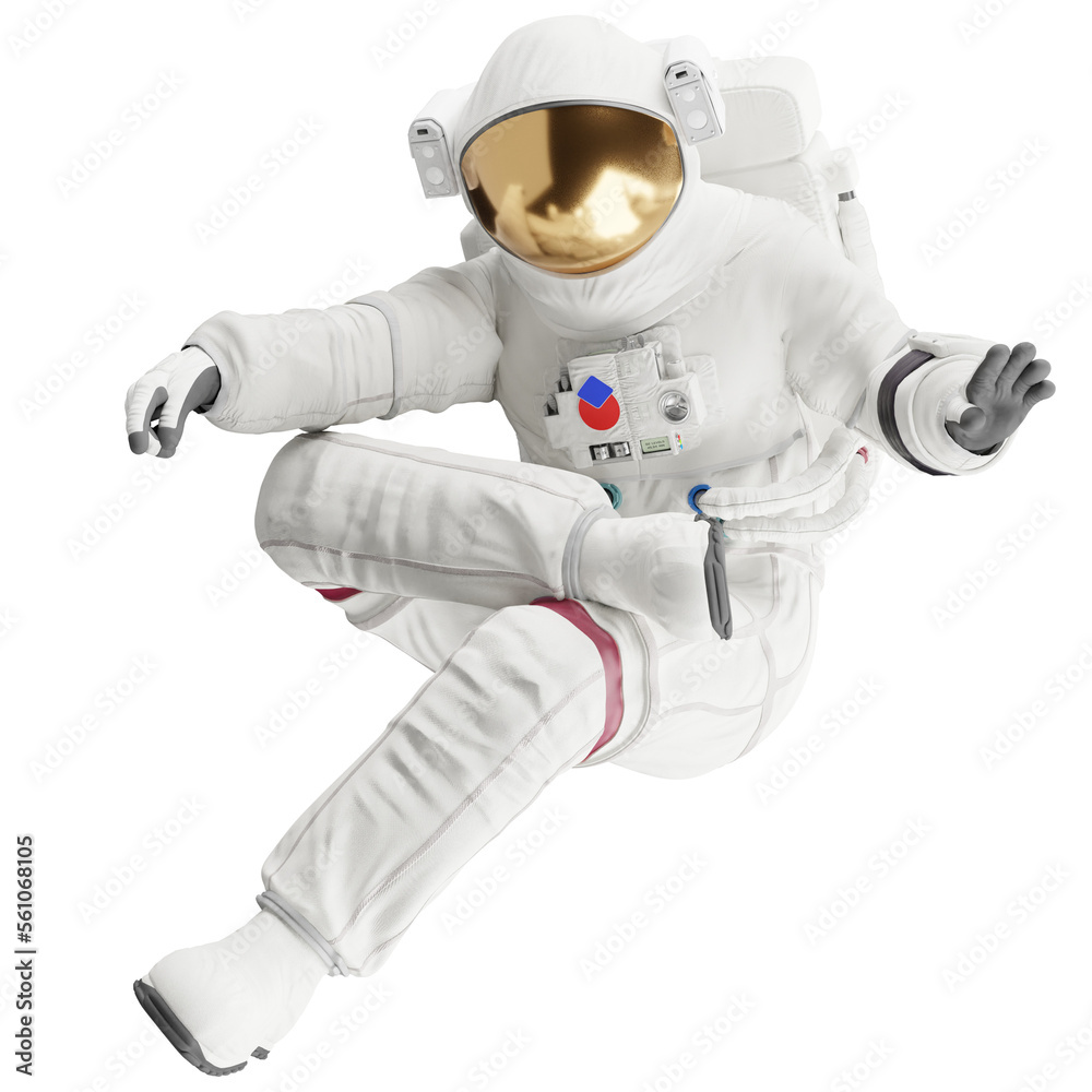 astronaut posing like space parson in-universe 3d render with ...