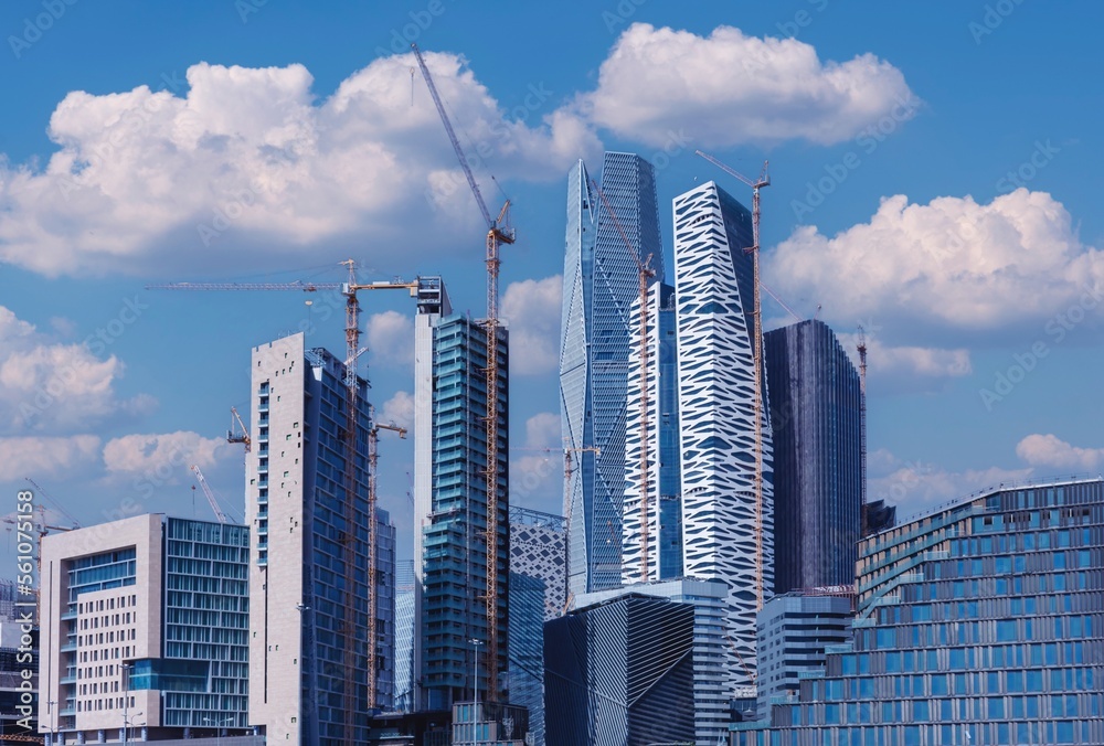 Riyadh, Saudi Arabia, KSA - December 02, 2017 new buildings being ...