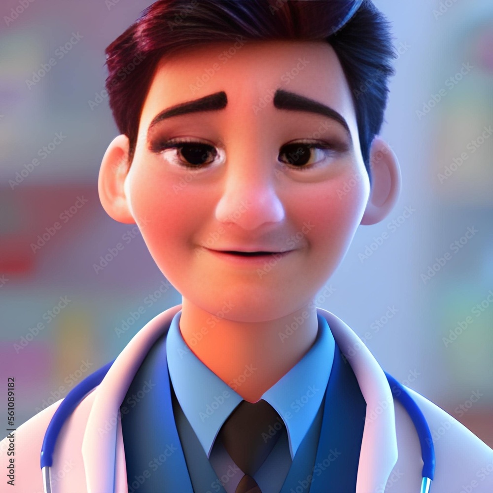 Una ilustración generada por inteligencia artificial de un doctor ...