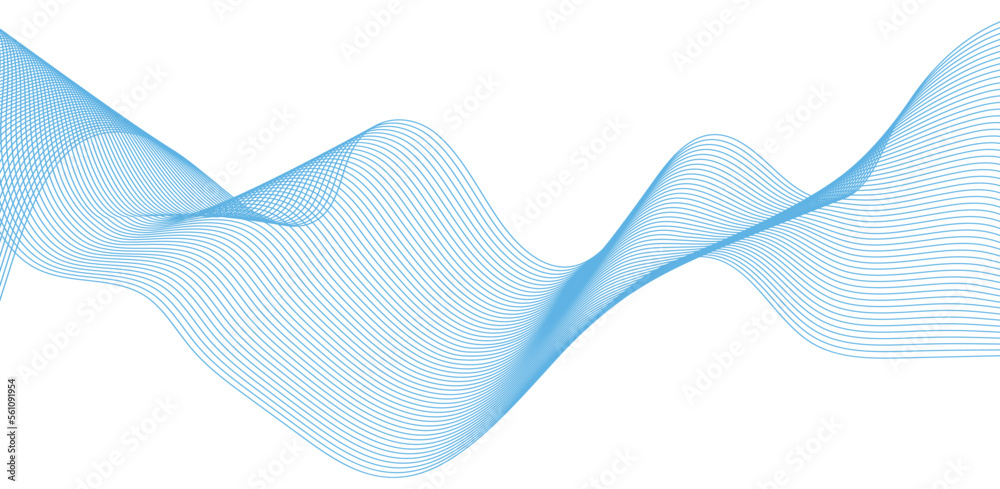 abstract blue wave background. Blue minimal round lines abstract ...