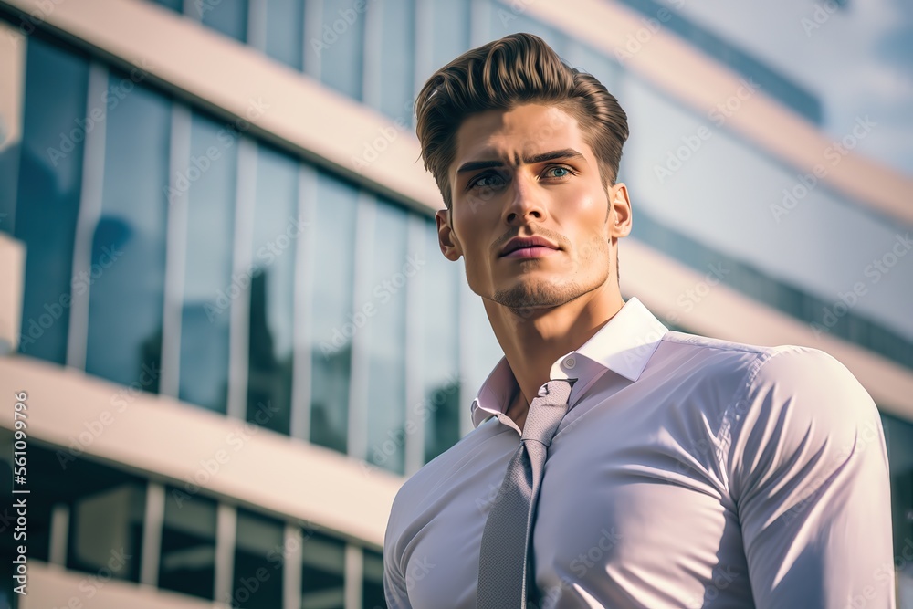 Ilustrace „photo shoot of hot and handsome male business model ...