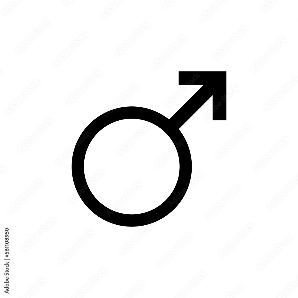 Male gender symbol vector Stock Vector | Adobe Stock