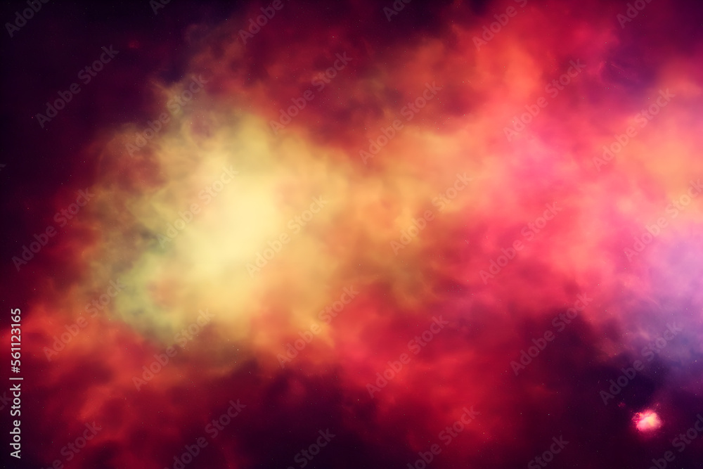Galaxy with colorful nebula shiny stars and heavy space dust clouds ...