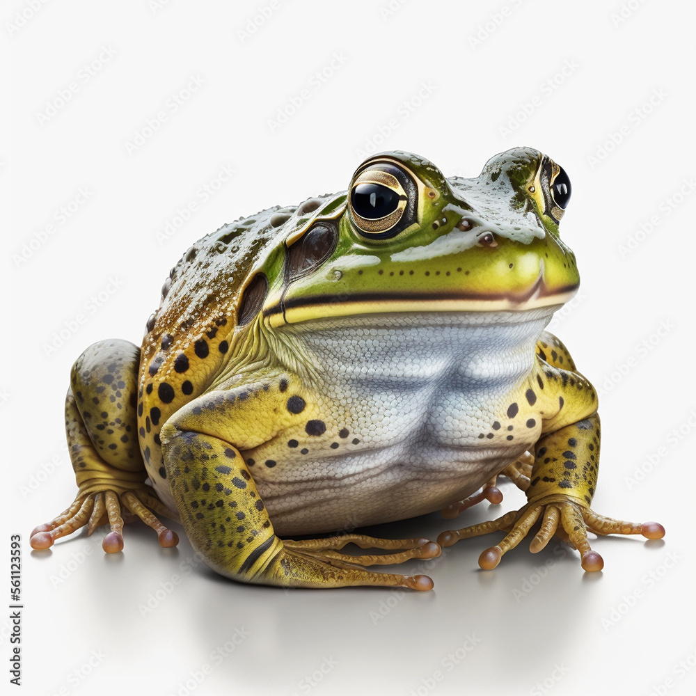Bullfrog full body image with white background ultra realistic Stock ...