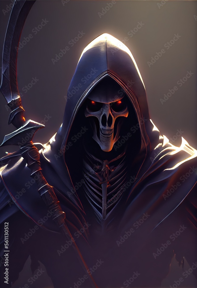 Grim Reaper Skeletal And Ghastly This Black Cloaked Figure Carries A Sieve And Acts As The