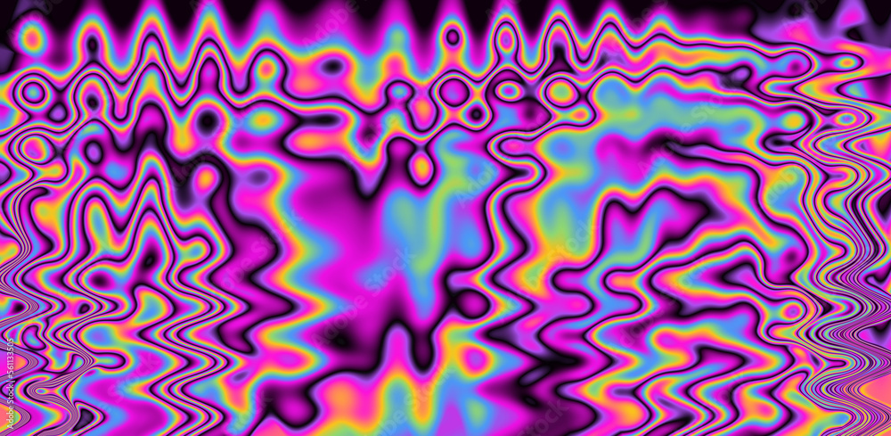 Texture of a glitched TV screen with wavy and distorted moire pattern ...