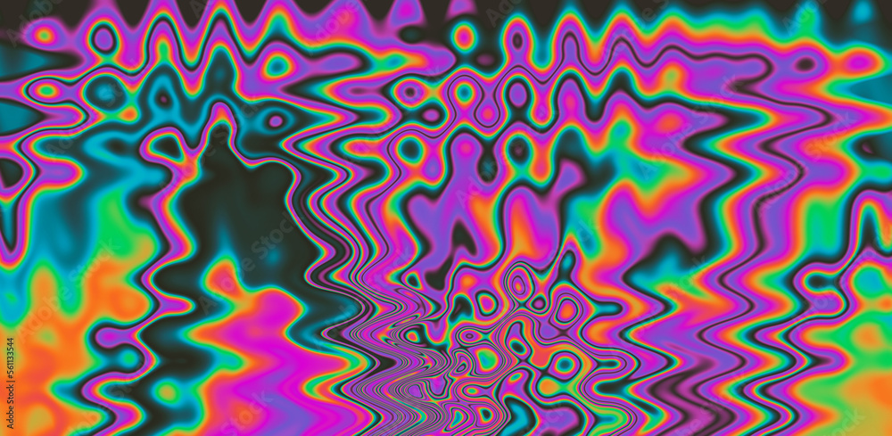 Texture of a glitched TV screen with wavy and distorted moire pattern ...